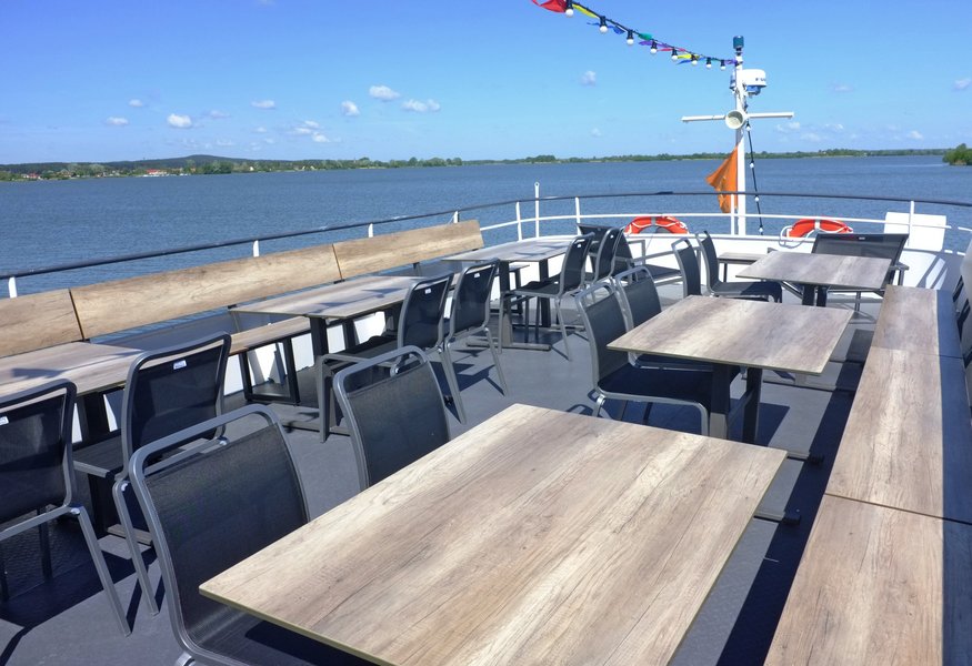 MS Altmühlsee in Gunzenhausen – Gastronomieeinrichtung der BEGA GmbH, eine Outdoor-Referenz